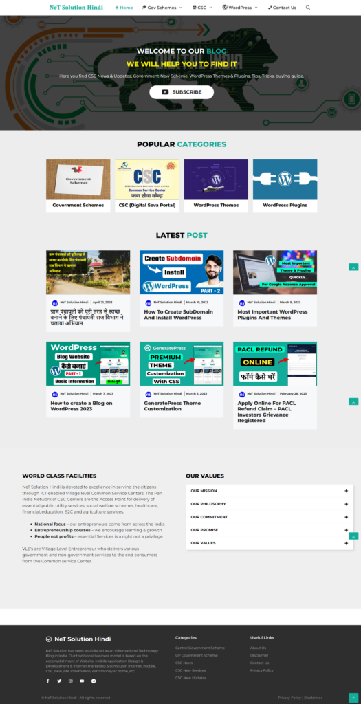 All in one Mobile Responsiv Blog & News Website : Techno Usmani